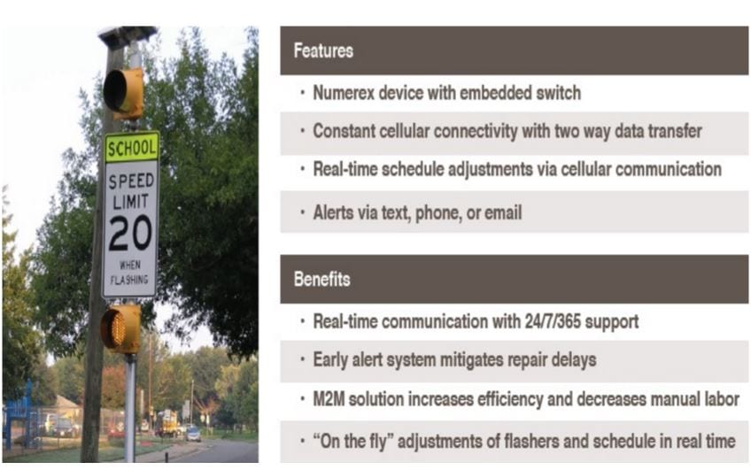 Numerex and RTC keep school zone signs flashing for public safety